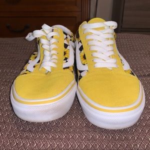 Vans | Shoes | Custom Sunflower Vans | Poshmark